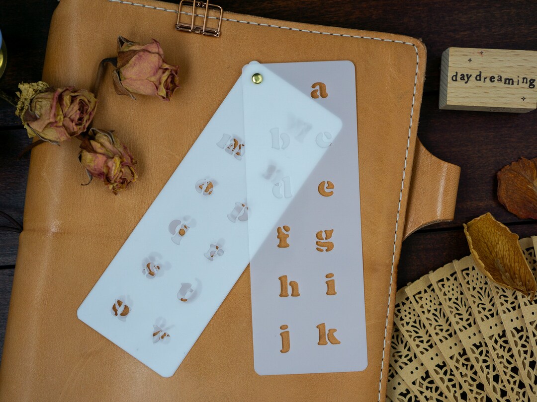 Small Cooper Lowercase Alphabet Stencil Bookmark Bujo Bullet Journaling ...