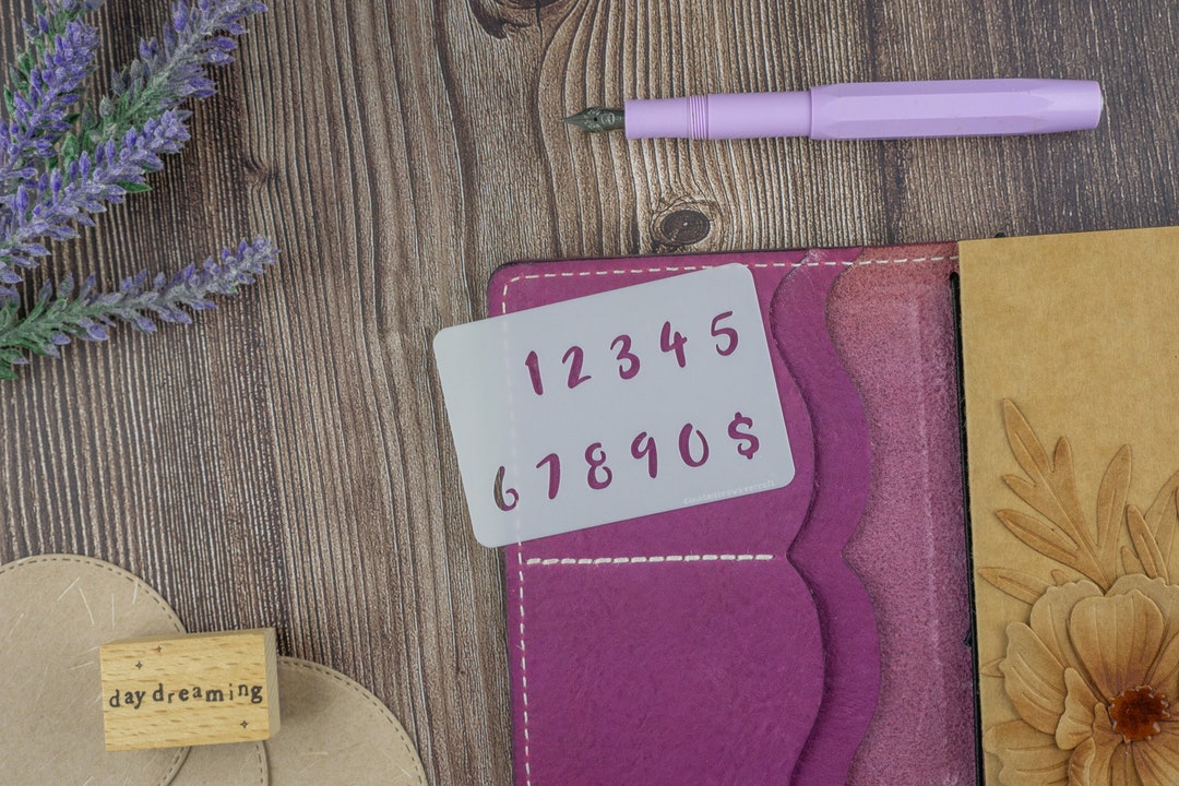 Small Calligraphy Number Stencil Booklet Bujo Bullet Journal Planner ...