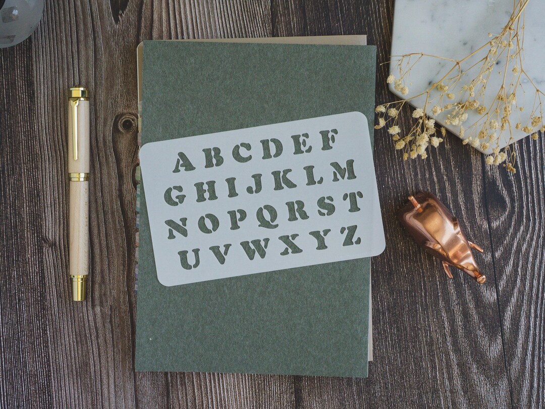 Medium Cooper Uppercase Alphabet Stencil -- ABC Letter Bujo Journaling ...