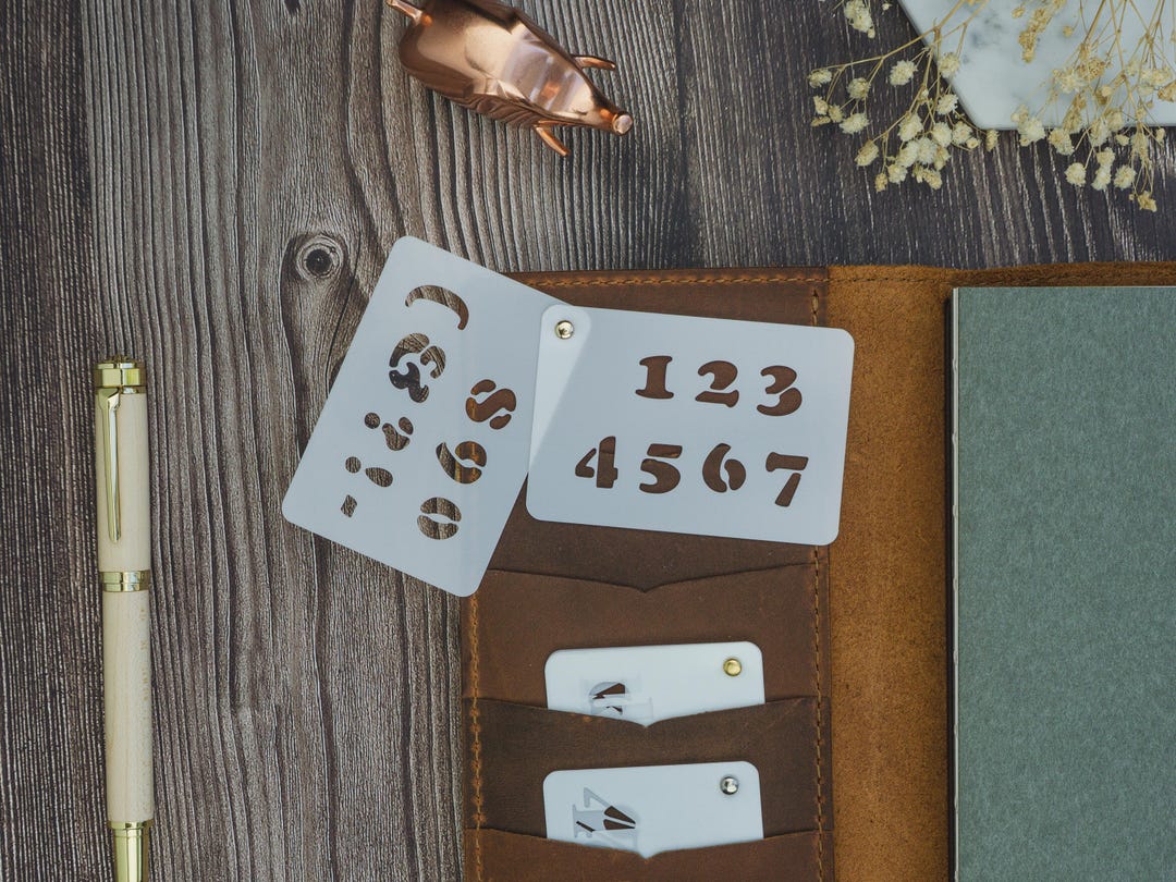 Medium Cooper Number Stencil Booklet | Bujo Bullet Journal Planner ...