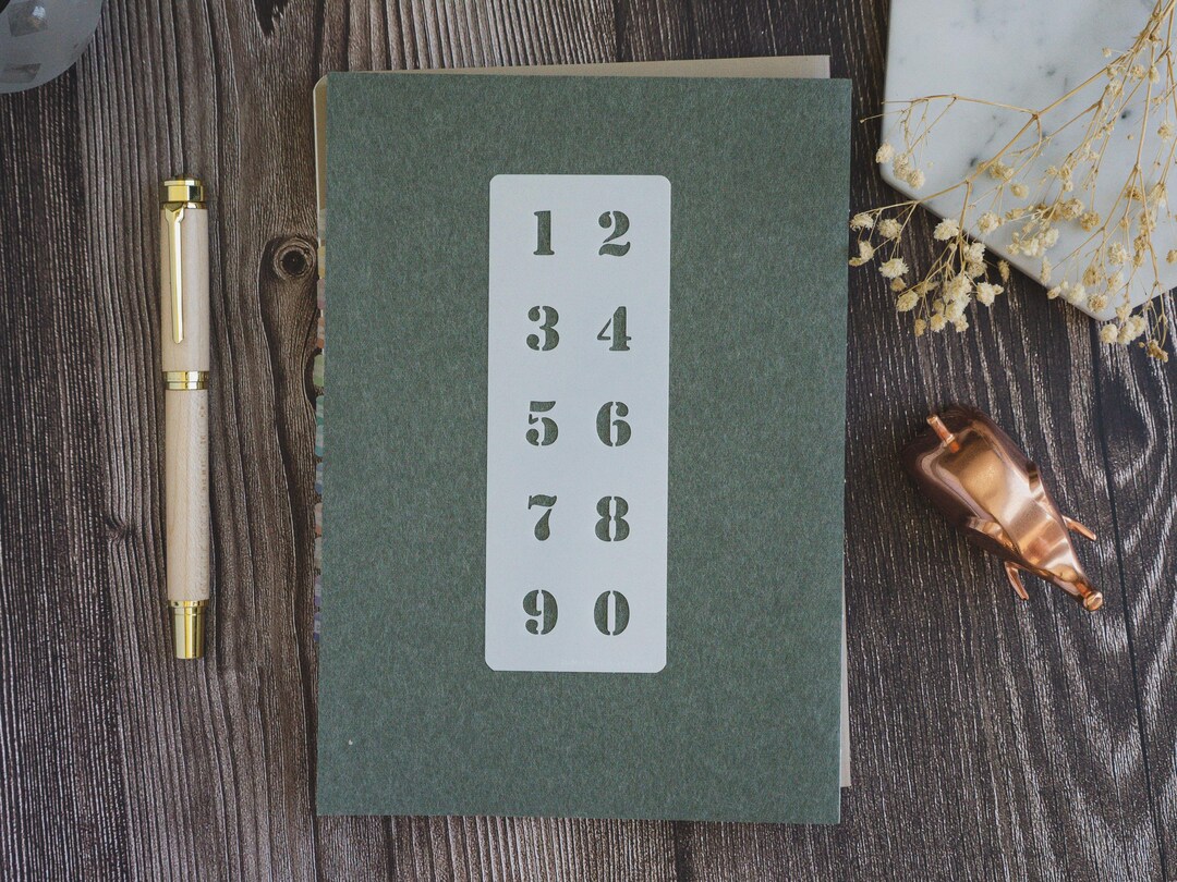 Mini Number Stencil for Bujo Bullet Journal Planner 123 - Etsy