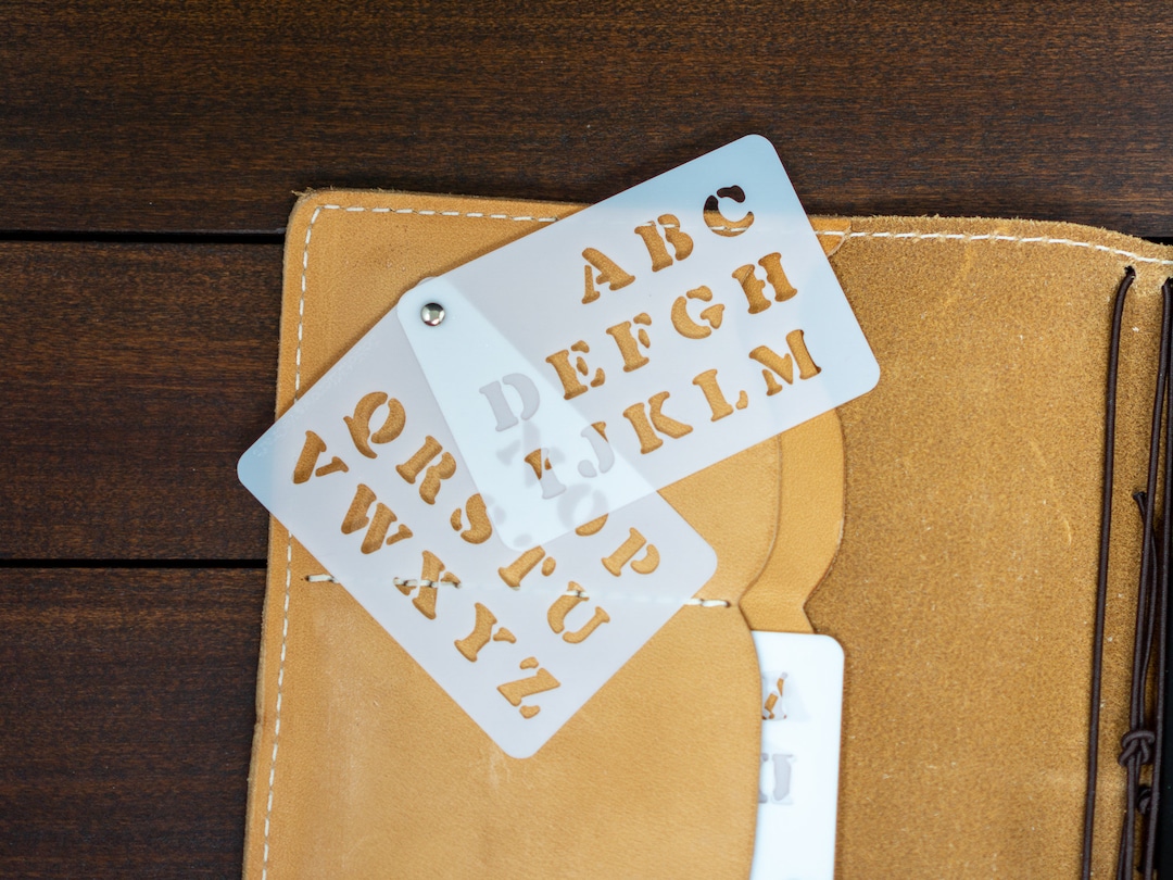 Small Cooper Uppercase Alphabet Stencil Booklet ABC Bujo - Etsy