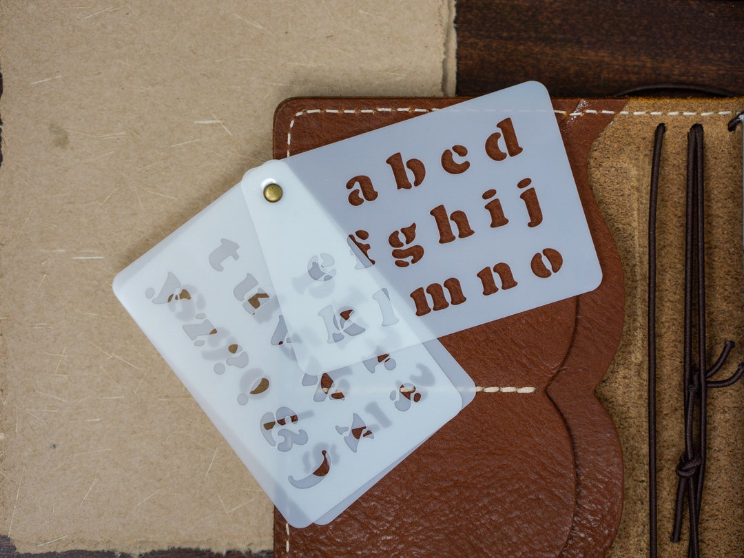 Small Cooper Lowercase Alphabet and Number Stencil Booklet Bujo Bullet ...