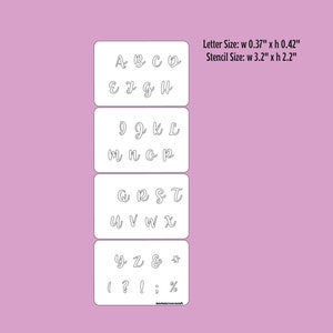 Small Calligraphy Uppercase Alphabet Stencil Booklet -- ABC Bullet ...