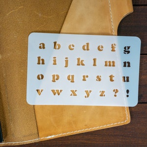 Small Cooper Lowercase Alphabet Stencil -- Bujo Journaling Planner ABC ...