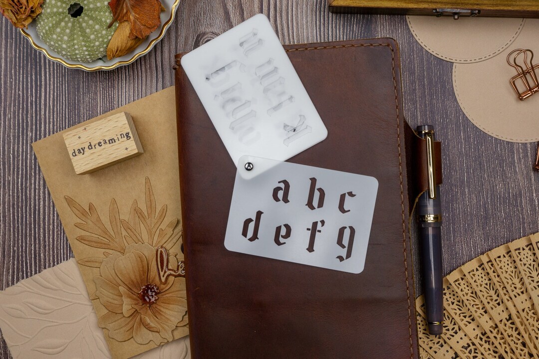 Medium Gothic Lowercase Alphabet and Number Stencil Booklet ABC 123 ...