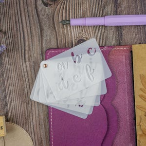 Large Calligraphy Lowercase Alphabet Stencil Booklet for Planner ...
