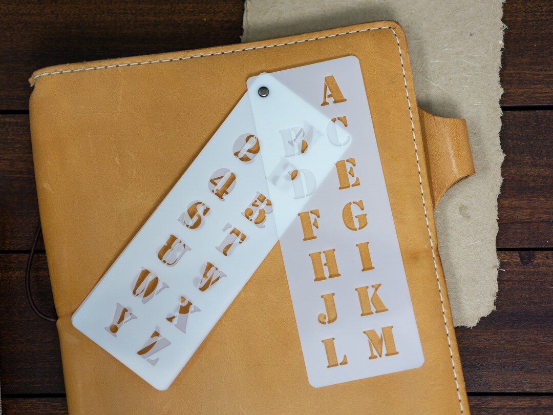 Small Army Alphabet and Number Stencil Bookmark Booklet -- Bujo Planner ...