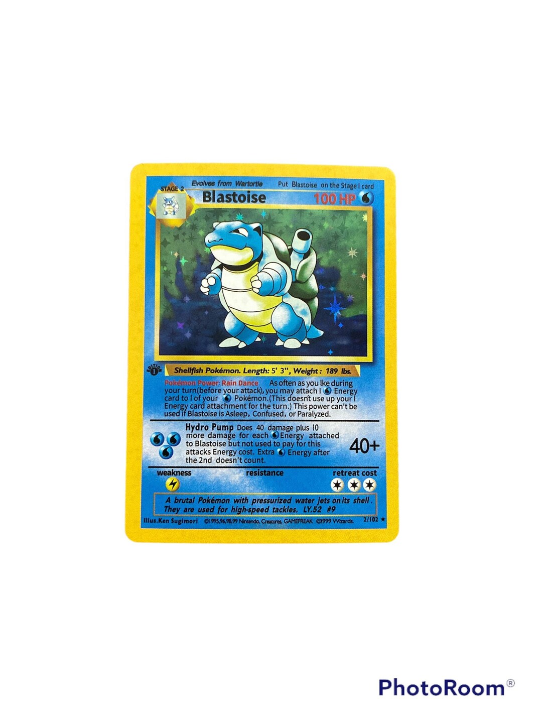 Blastoise 1st Edition Base Set Holo Holographic Reprint Etsy