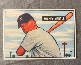 Mickey Mantle Rookie Card - Etsy