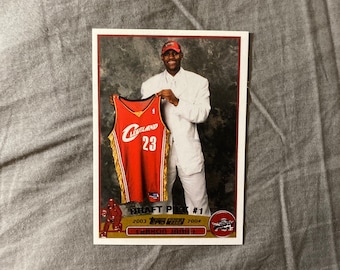 Lebron James Rookie Reprint Card - Etsy