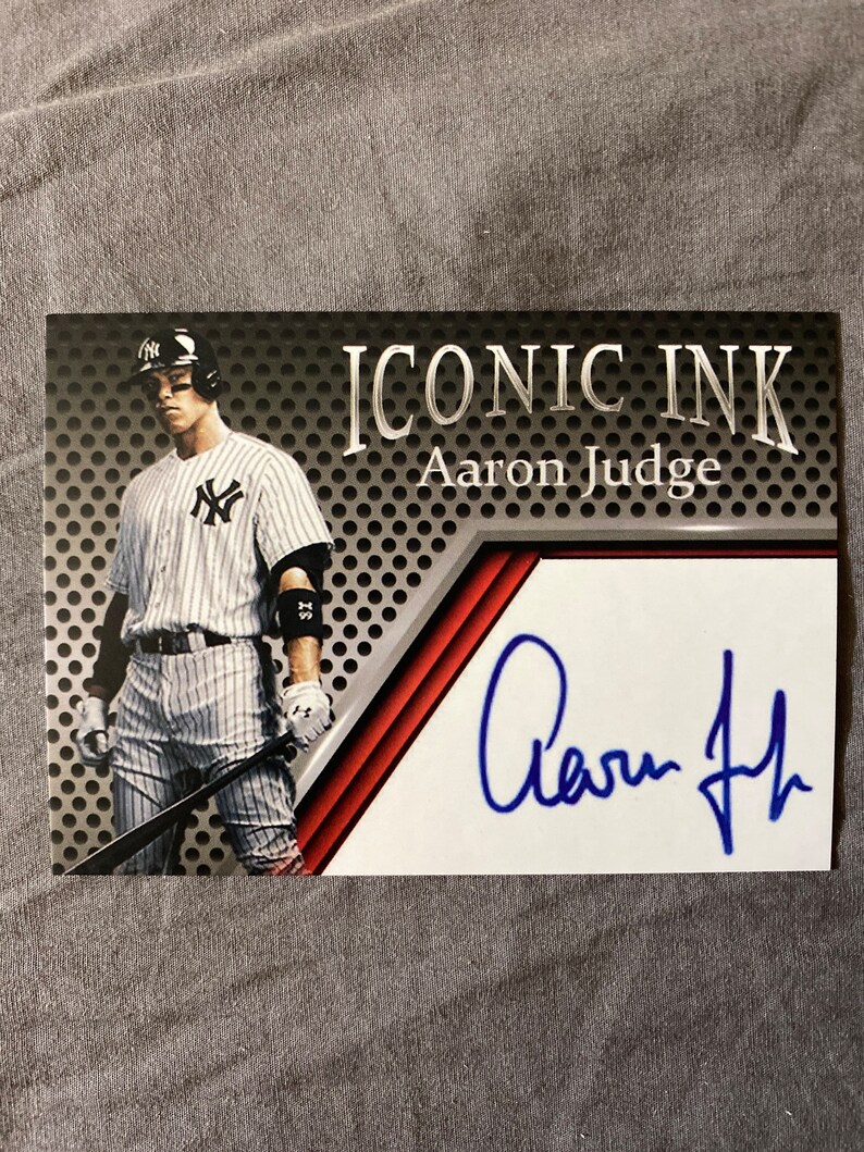 Aaron Judge New York Yankees Iconic Ink Facsimile Auto - Etsy