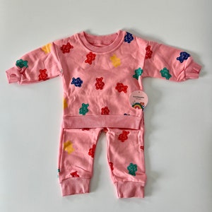 Baby Toddler Gummy Bear Print Pullover Tops Sweatpants Set - Etsy