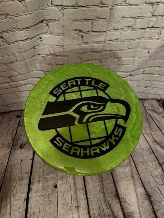 Green Seattle Seahawk Epoxy Side Table - Etsy