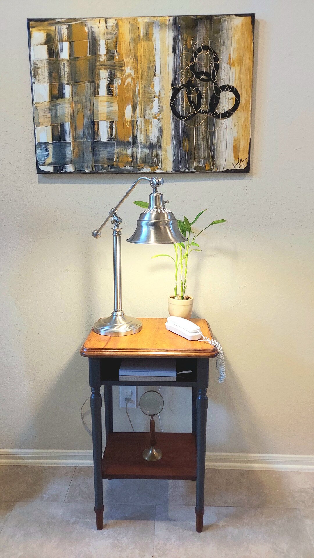 Vintage-rustic-style-telephone Side Table Makeover - Etsy