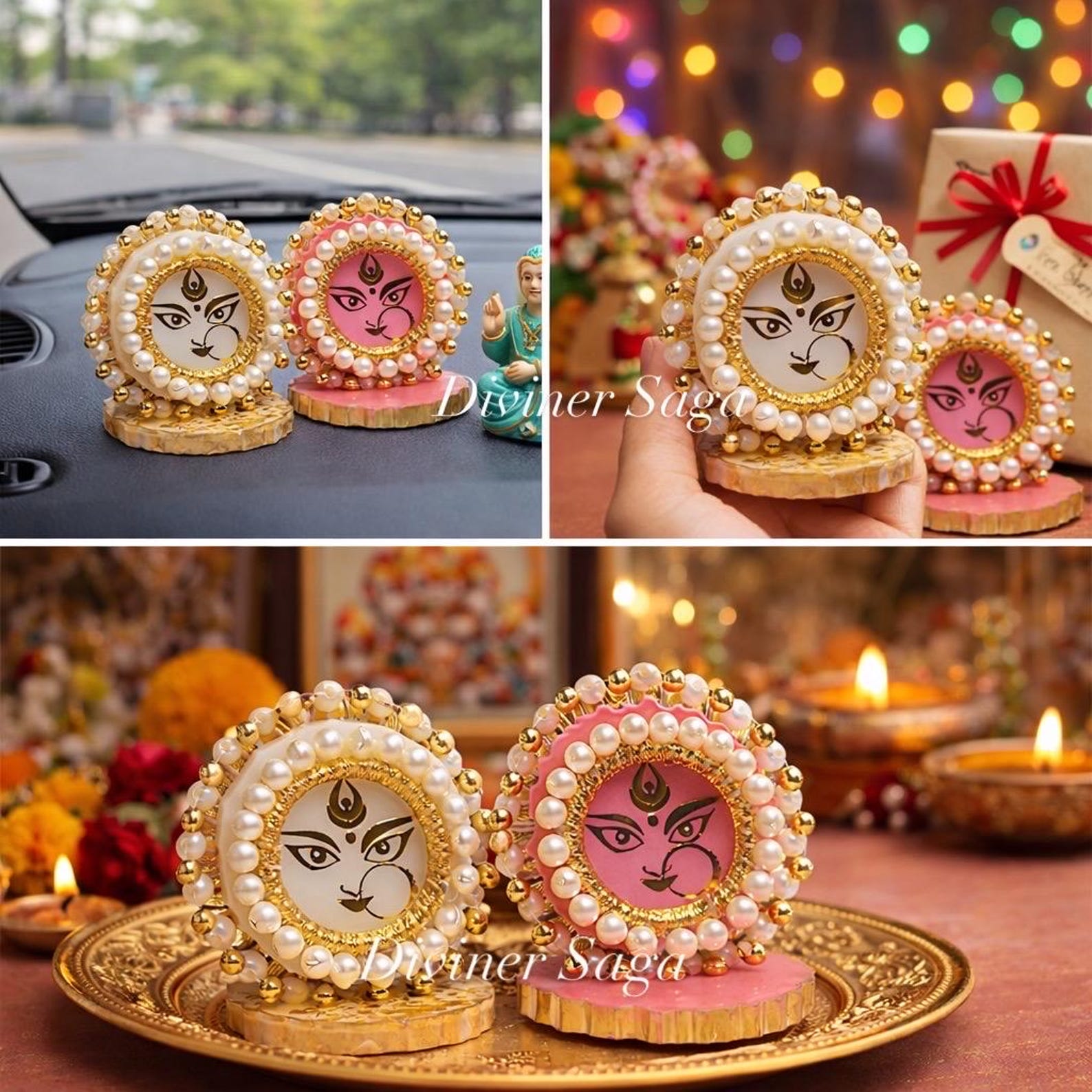 Resin Mata Rani Durga Stand | Navratri & Durga Pooja Return Gifts ...