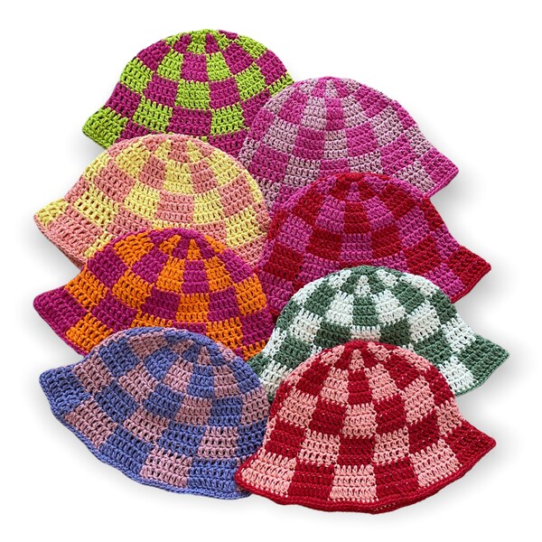 Checkerboard Bucket Hat - Etsy