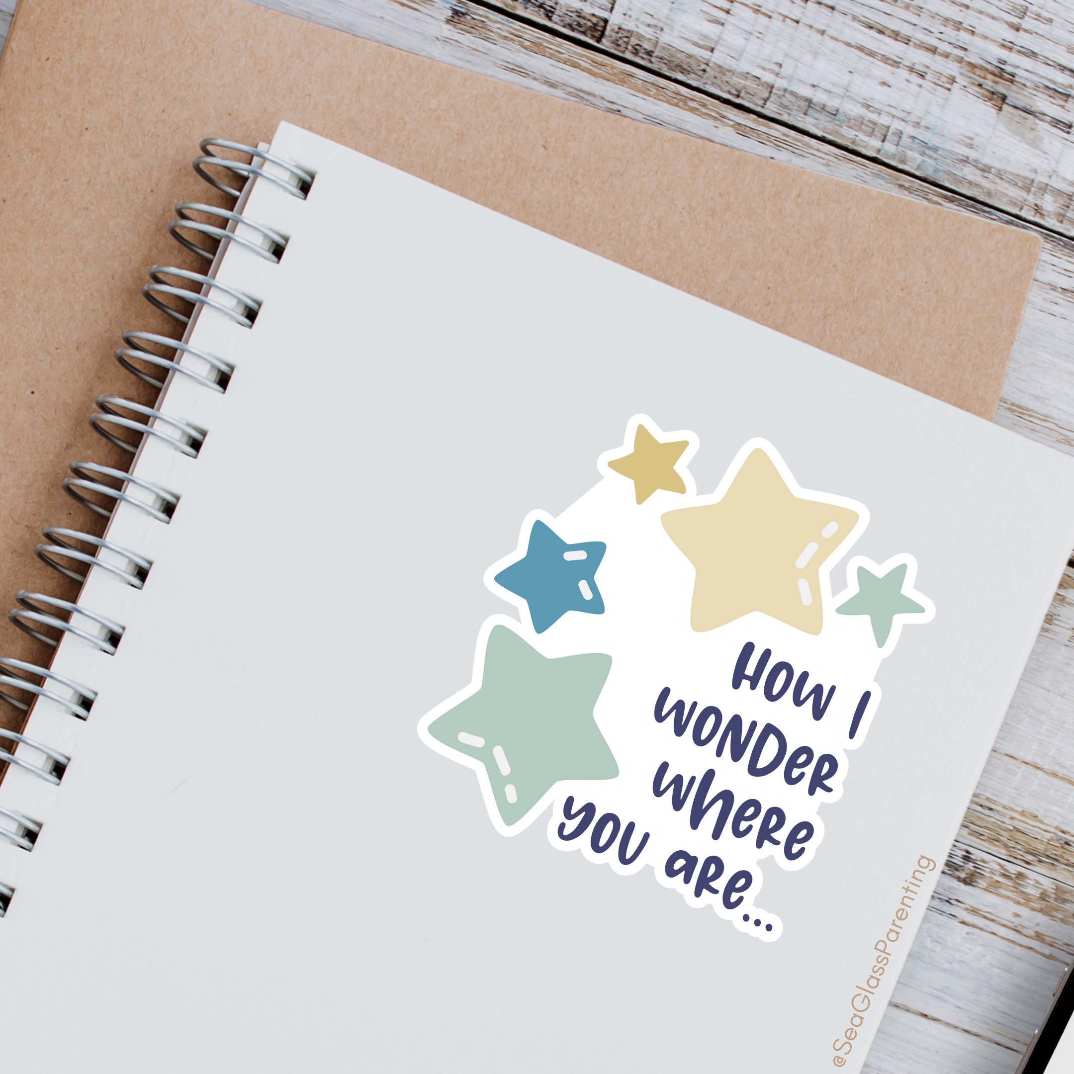 Twinkle Twinkle Little Star Sticker Cute Cartoon Themed Star - Etsy