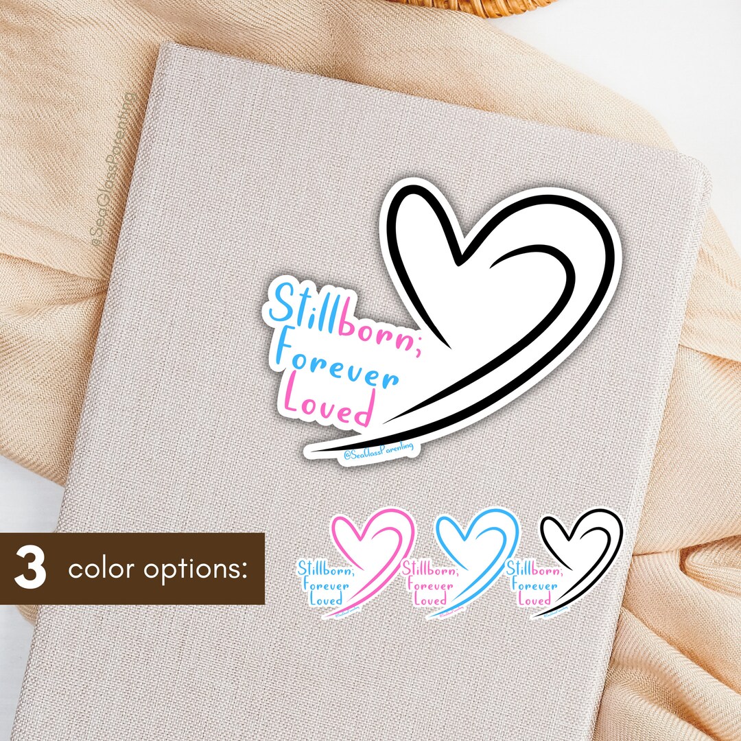 Stillbirth Memorial Stickers, Heart Decal, Child Loss Keepsake, Angel ...