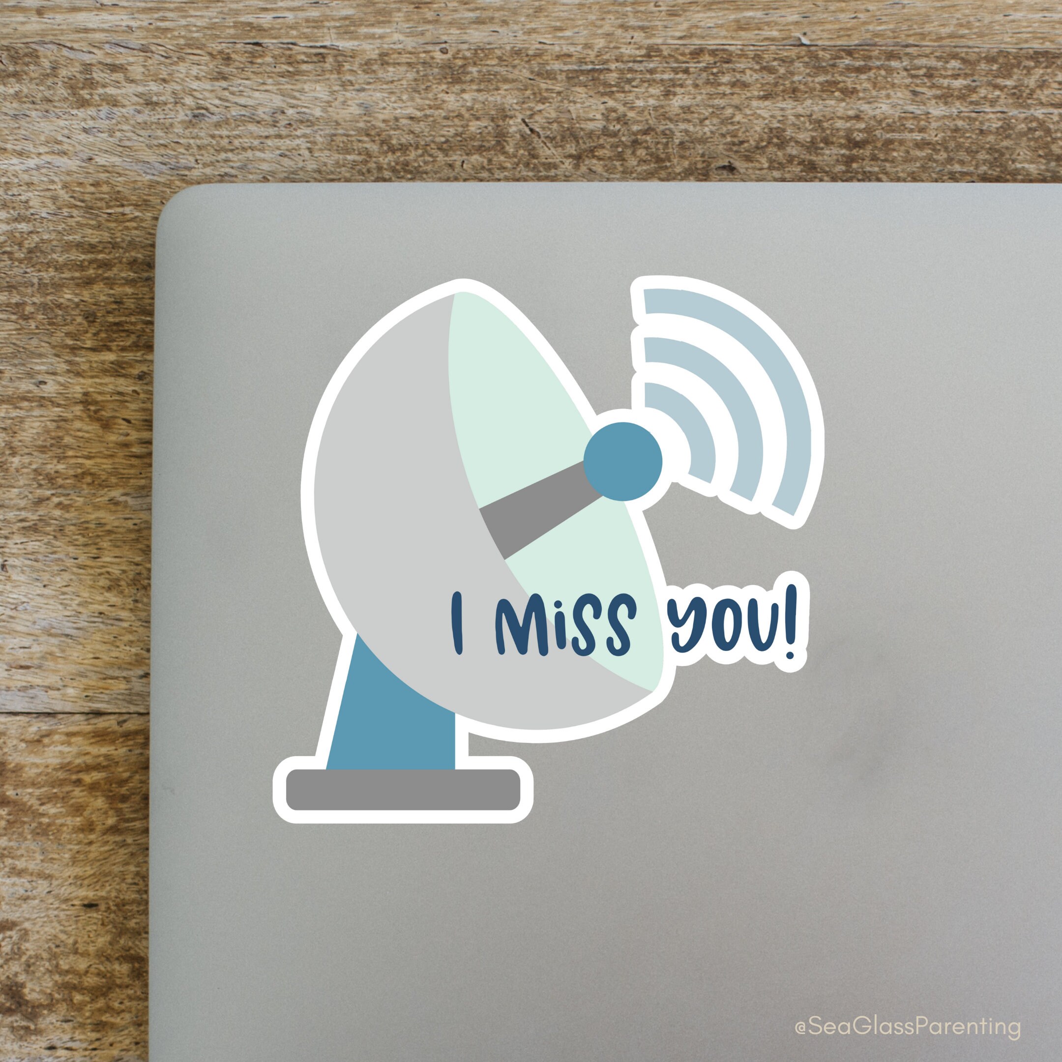 I Miss You Sticker, Satellite Dish Sticker, Journaling About Missing ...