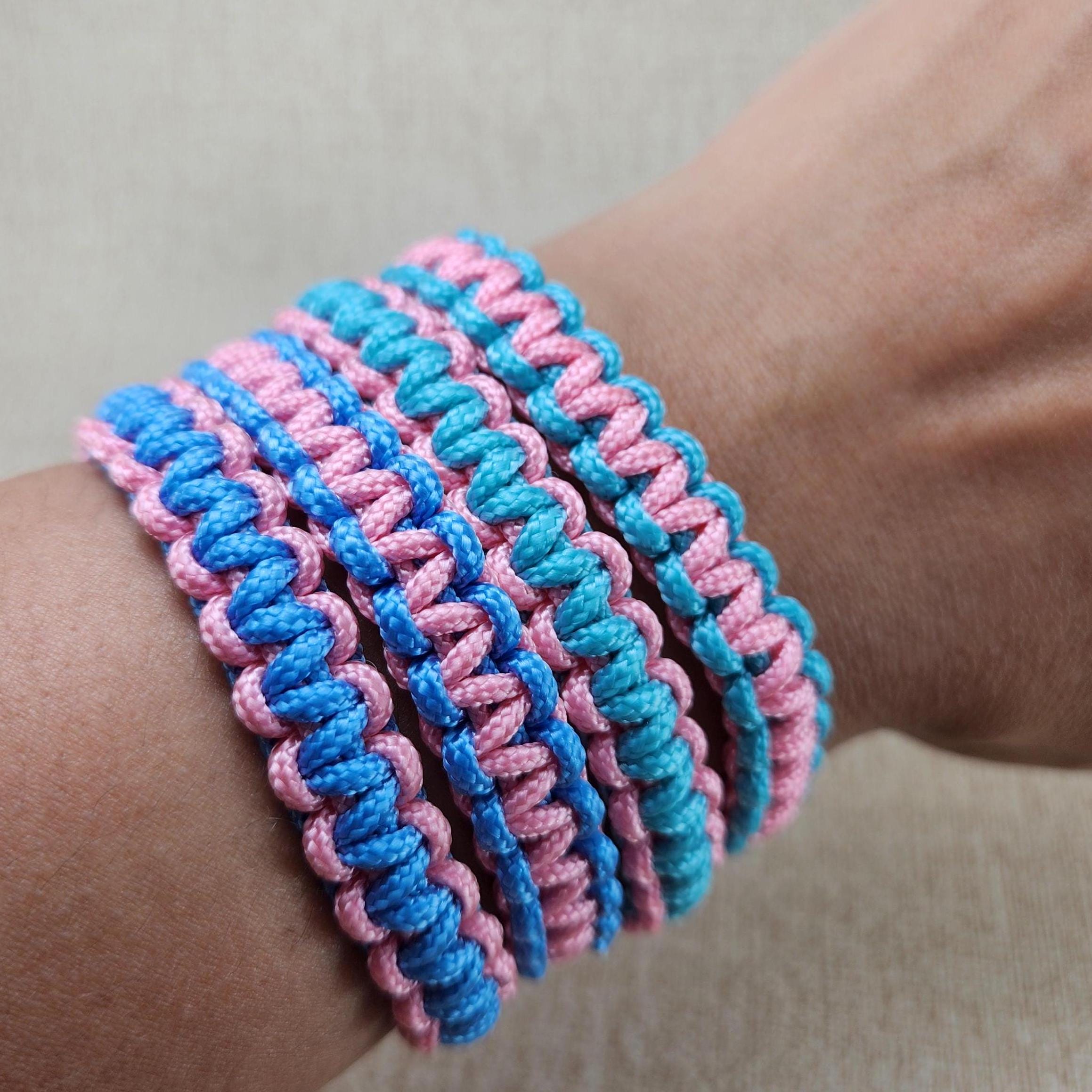 Pink and Blue Miscarriage Awareness Bracelet, Adjustable Circumference ...
