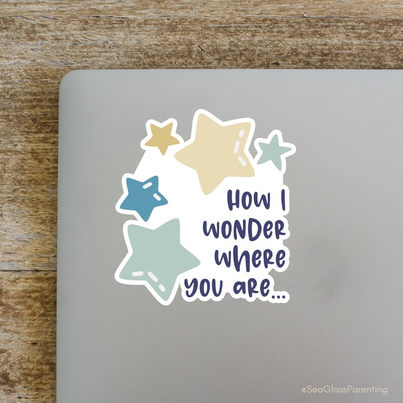 Twinkle Twinkle Little Star Sticker, Cute Cartoon Themed Star ...