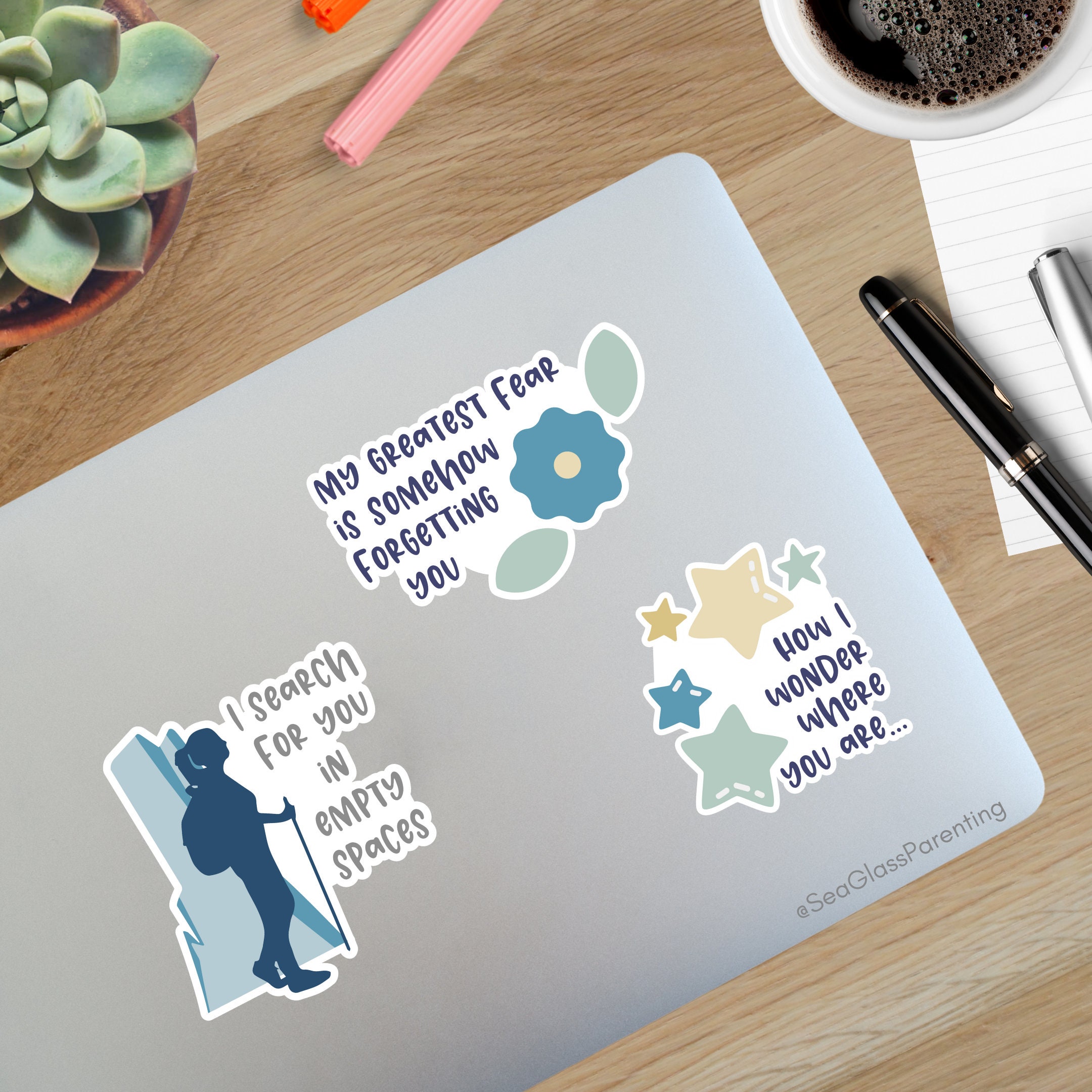Introspective Grief and Loss Sticker Set, Journal Prompts for Self ...