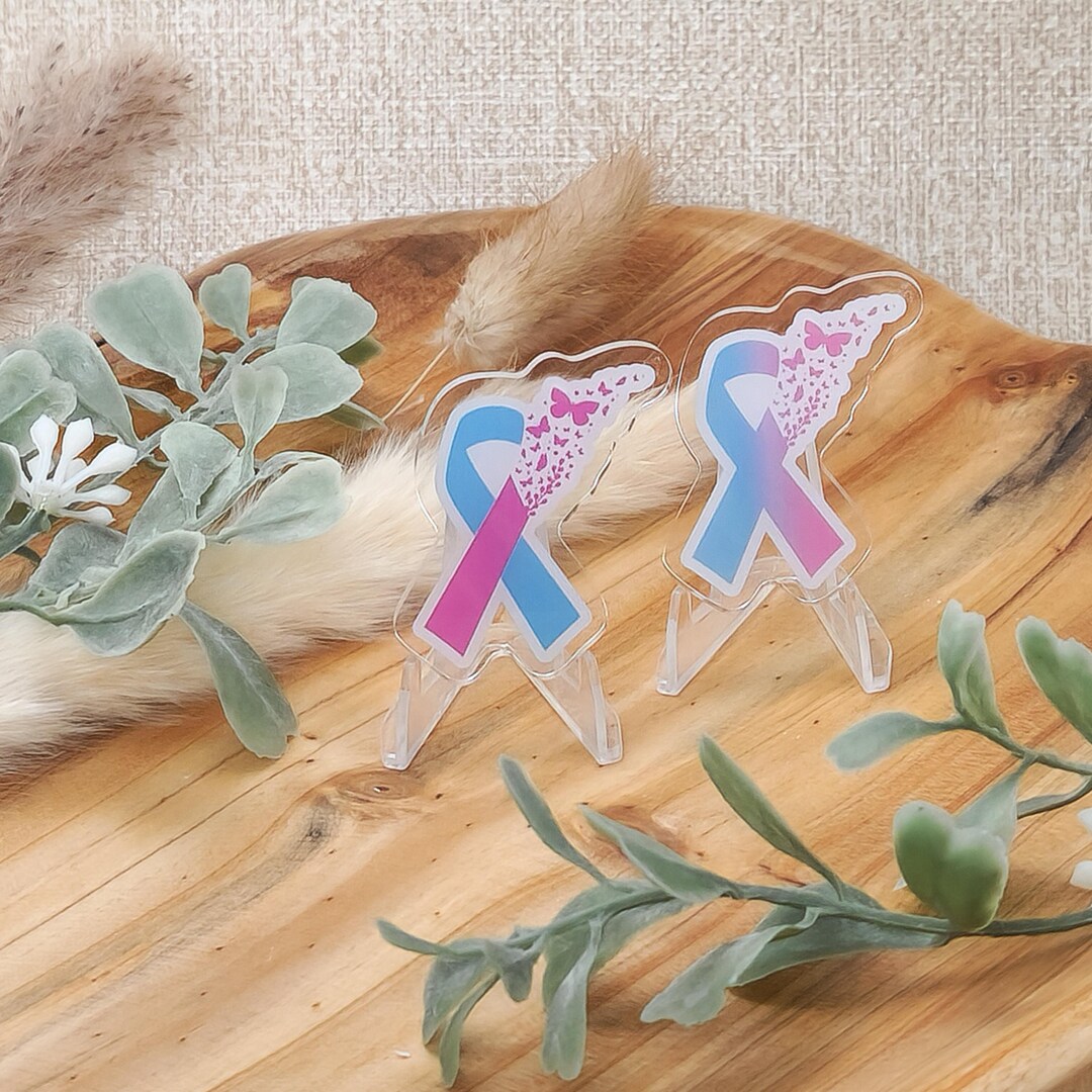 PAIL Awareness Ribbon Acrylic Pin, Pregnancy Loss Support Lanyard Charm ...