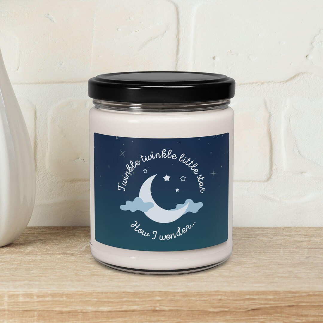 Nursery Rhyme Candle, Twinkle Twinkle Little Star, Crescent Moon and ...