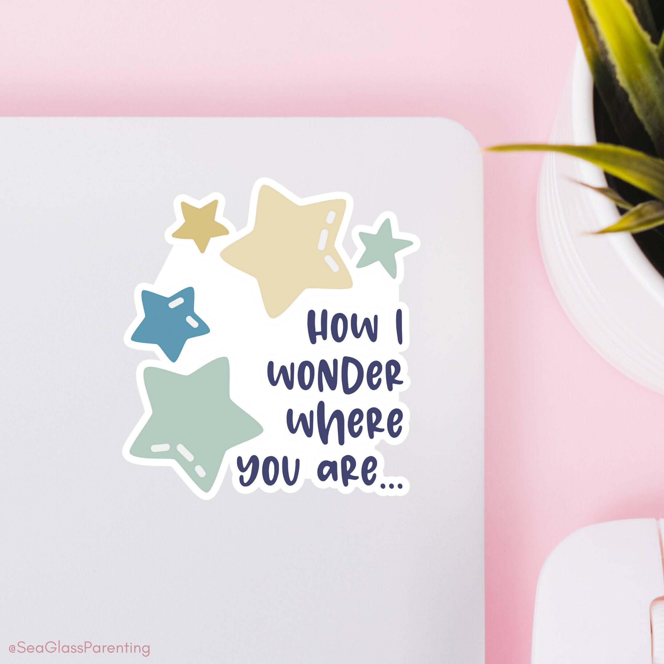 Twinkle Twinkle Little Star Sticker, Cute Cartoon Themed Star ...