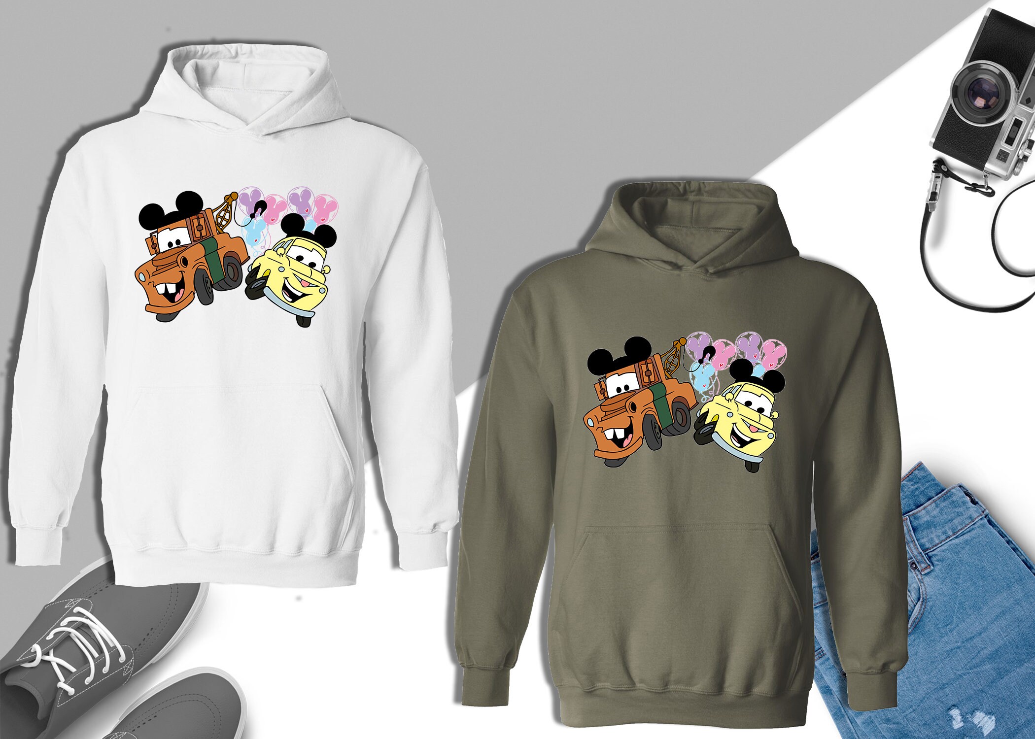 Cars Mater and Luigi Hoodie Disney Cars Movie Sweatshirt - Etsy