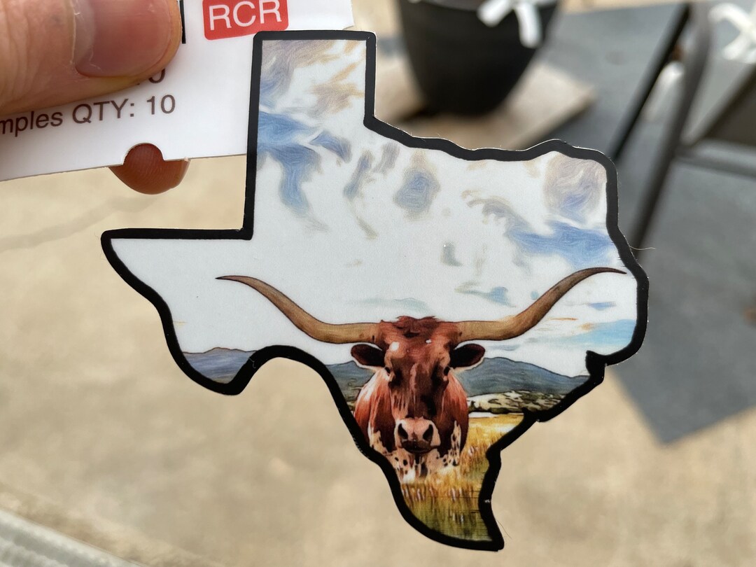 Texas Longhorn, Texas Sticker, Texan, Cows, Vinyl Sticker, Weather ...