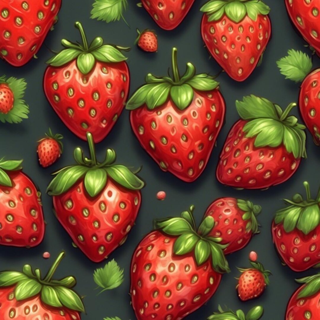 Strawberry Wallpaper Background - Etsy