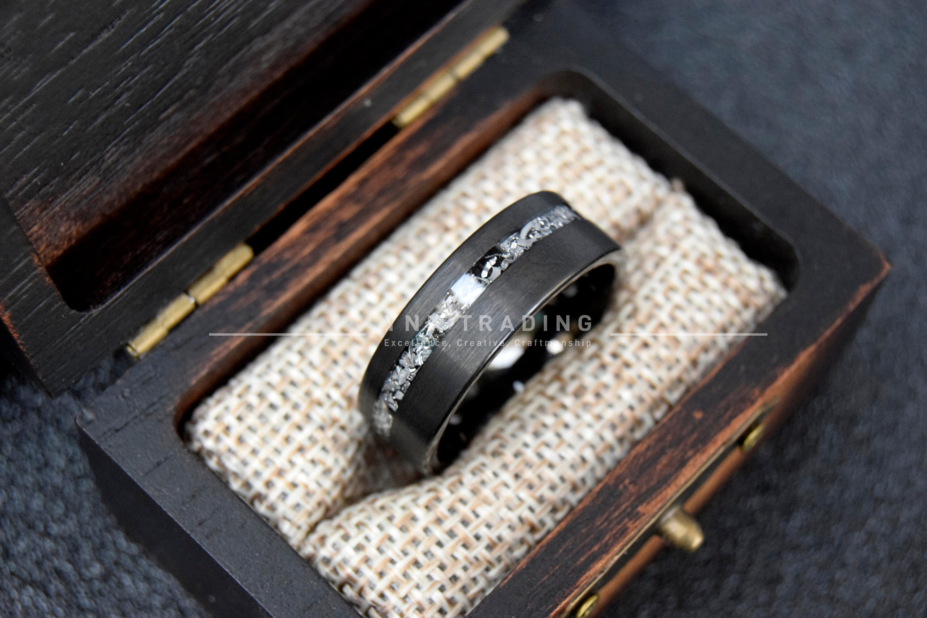 8mm Tungsten Ring for Men Women Meteorite Shaving Inlay - Etsy
