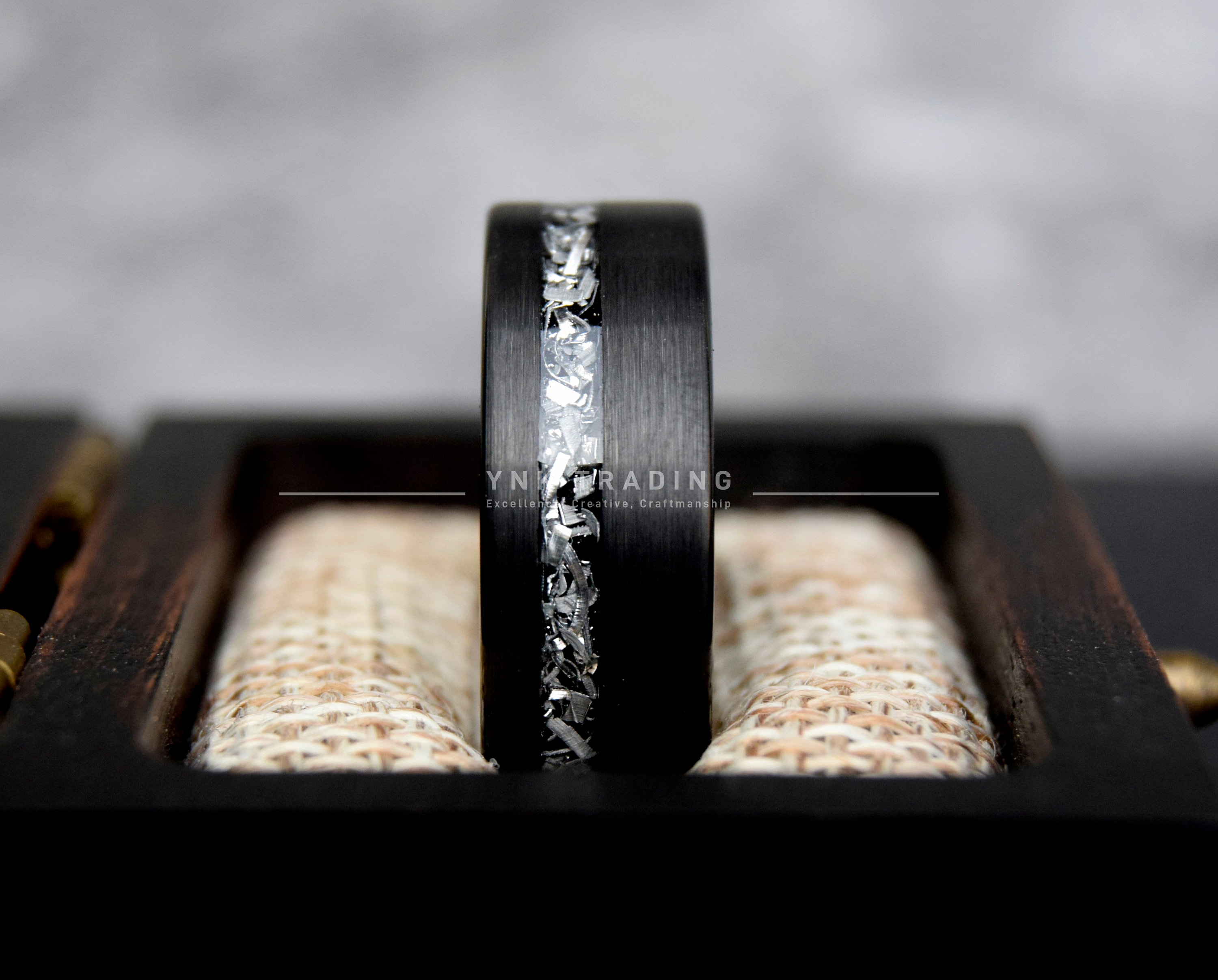 8mm Tungsten Ring for Men Women Meteorite Shaving Inlay - Etsy