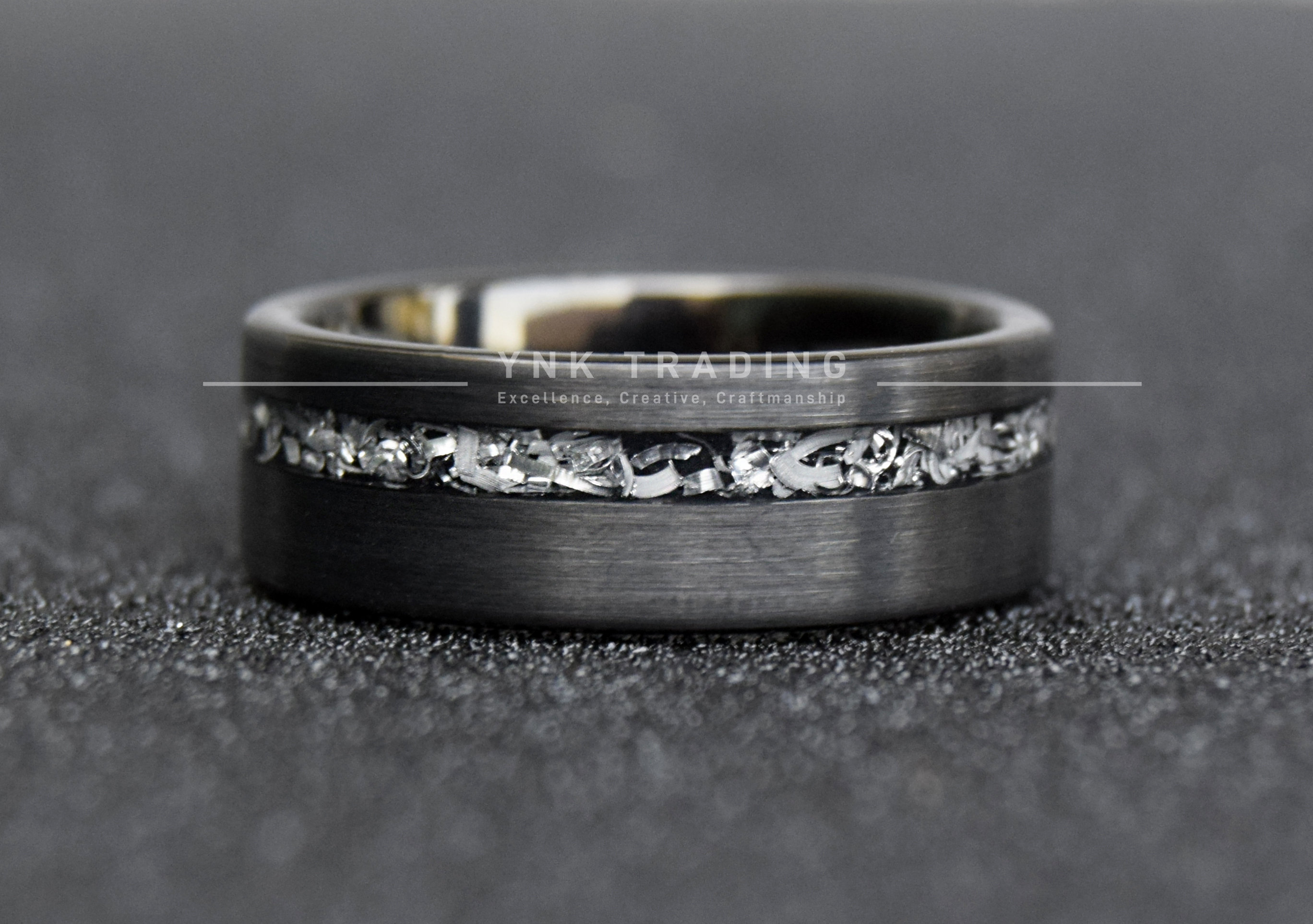 8mm Tungsten Ring for Men Women Meteorite Shaving Inlay - Etsy
