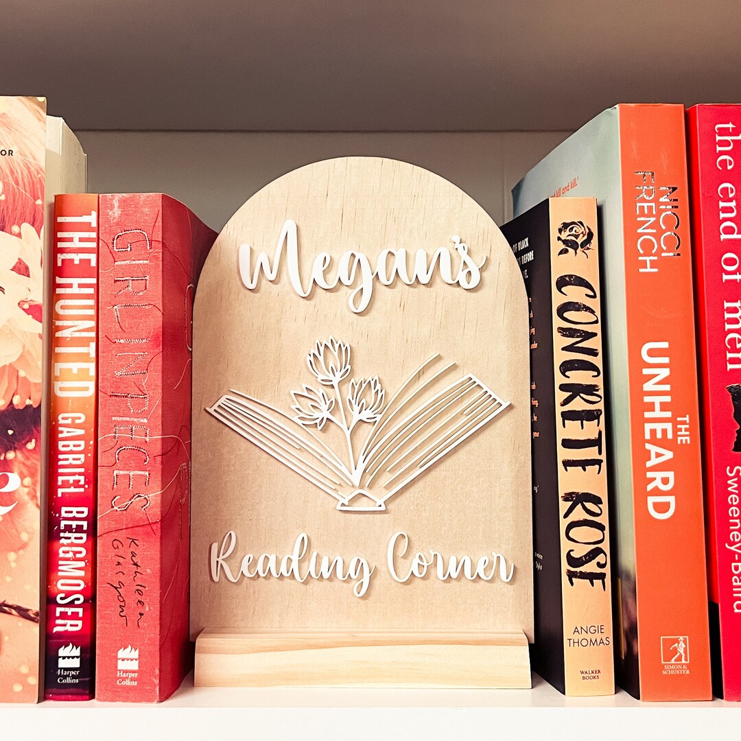 3D Personalised Library Sign, Freestanding Sign, Bookish Gift ...