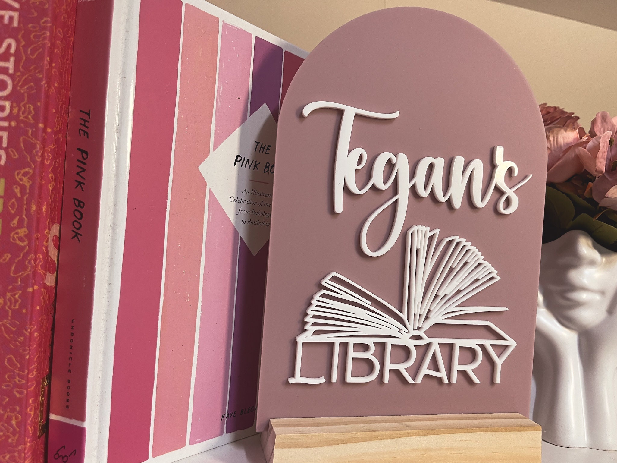 3D Personalised Library Open Book Sign Freestanding Sign - Etsy Australia