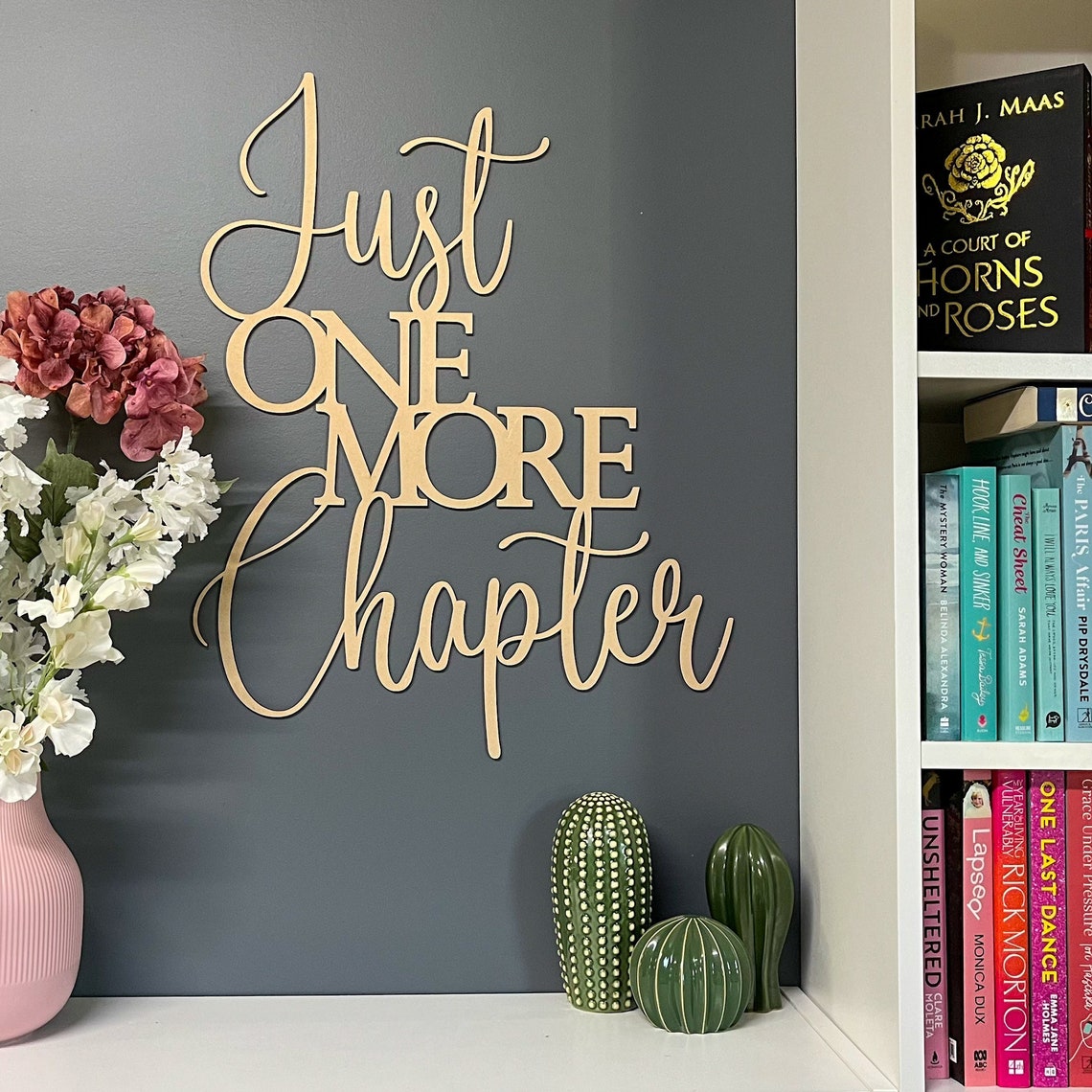 Just One More Chapter Laser Cut Sign - Etsy Australia