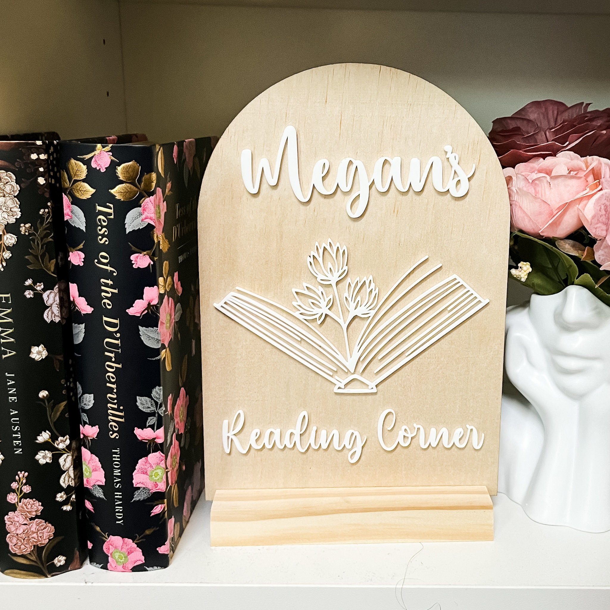 3D Personalised Library Open Book Sign Freestanding Sign - Etsy Australia