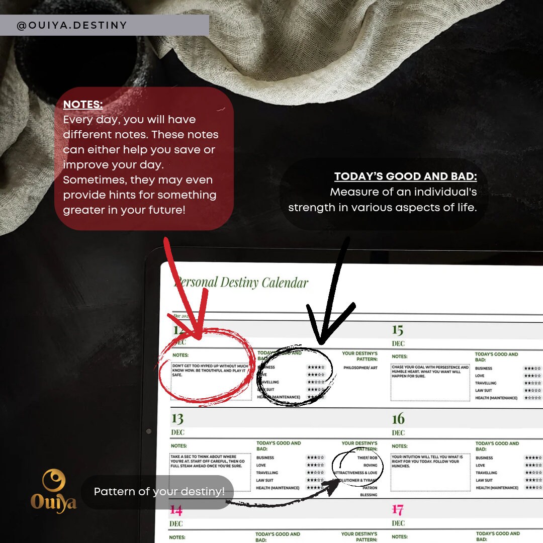 Personal Destiny Calendar 2024 Unique and Custom 1 Month Calendar - Etsy