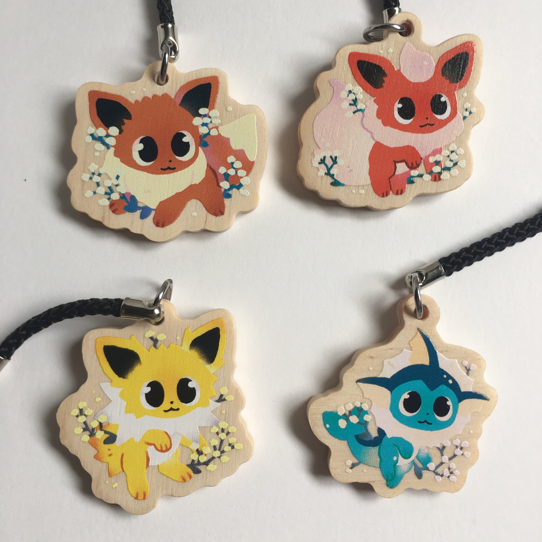 Pokemon Eeveelution Charms Vaporeon Jolteon Flareon Eevee - Etsy