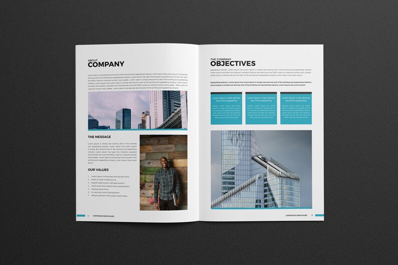 Company Profile Brochure Clean Business Editable Indesign Print Booklet ...
