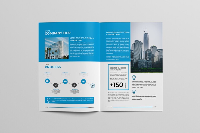 Annual Report Template Brochure, Company Profile, 16 Unique Custom ...