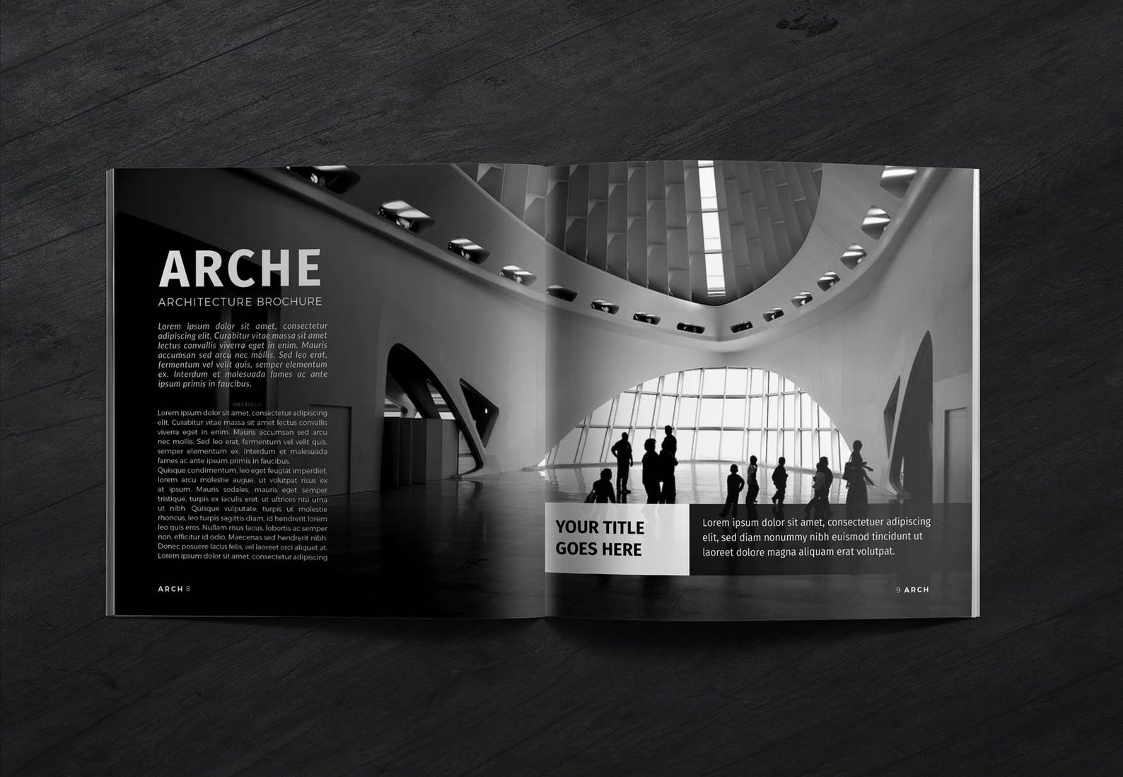 Clean Square Architecture Brochure Corporate Business Editable Indesign ...