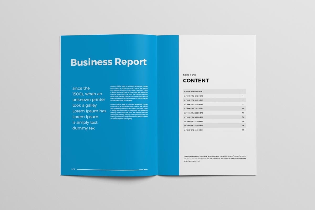 Annual Report Brochure Clean Corporate Business Editable Indesign Print ...