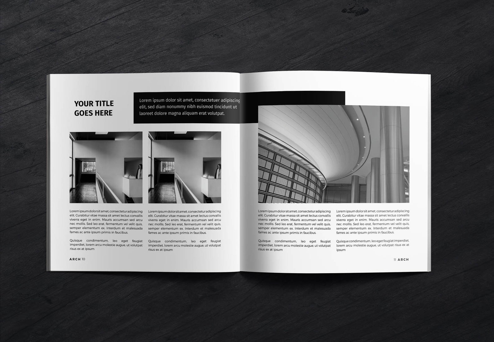 Clean Square Architecture Brochure Corporate Business Editable Indesign ...