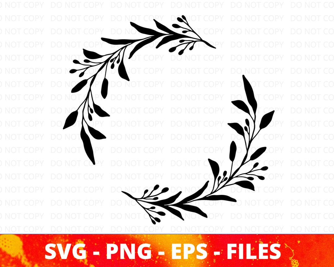 Flower Monogram Svg, Wreath Svg, Wreath Png, Circle Monogram Png ...