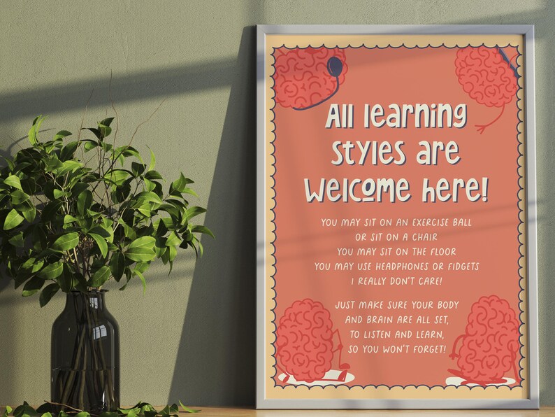 Classroom Rules Poster: Neurodiversity Affirming Decor (digital ...