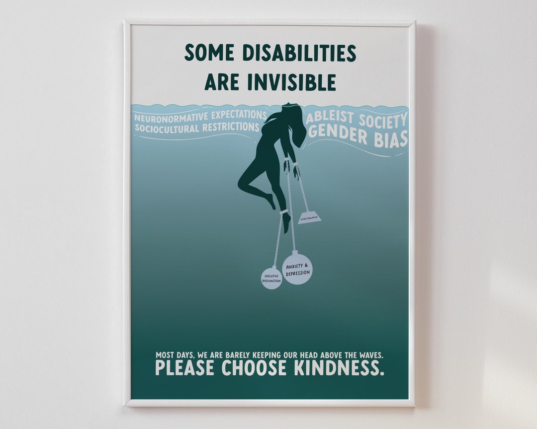 Some Disabilities Are Invisible Mental Health Poster, Please Choose ...